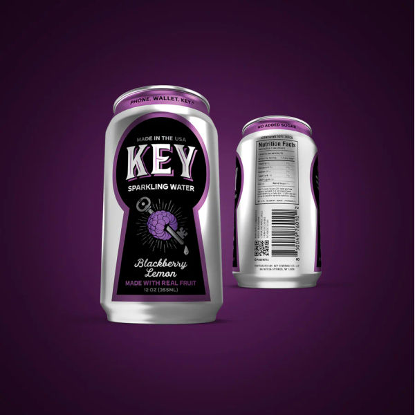 KEY Blackberry Lemon Sparkling Water 6-12oz Cans :: Water