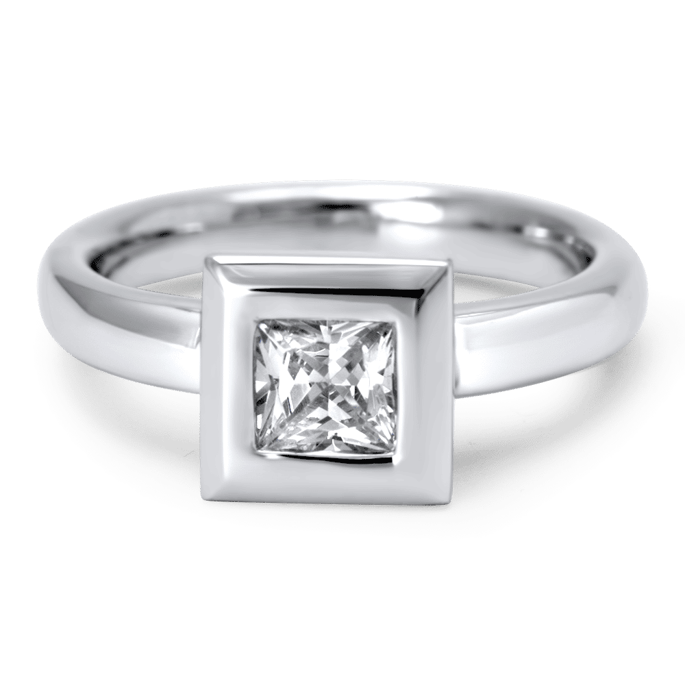 Bezel Engagement Ring - Engagestudio