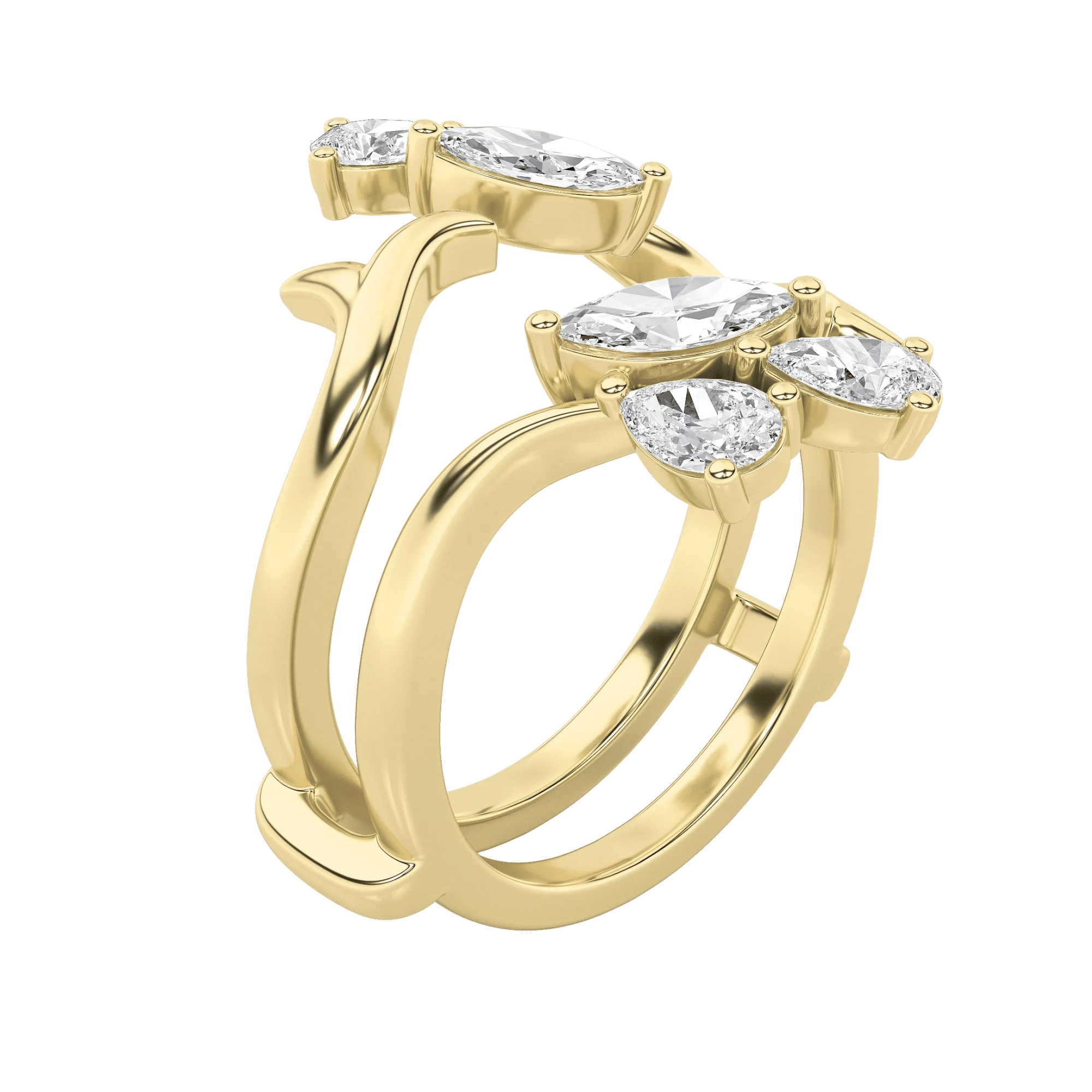 Charmed Coil Lab Grown Diamond Ring Enhancer