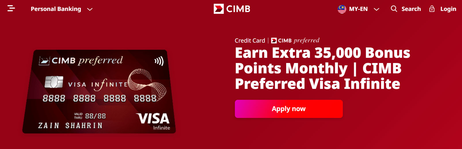 CIMB Preferred Visa Infinite Credit Card Worth Apply?