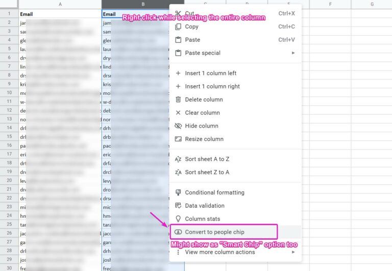 Using Google Sheet People Chip For Free Email Validation