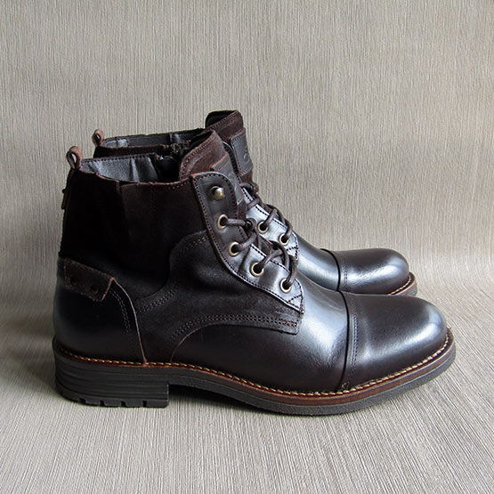 Bota Homem com Atacadores e Fecho - Eva Sapatarias