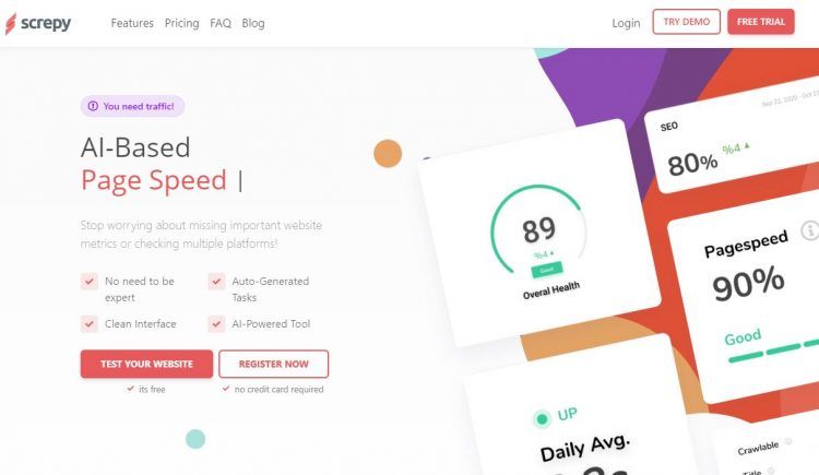 Screpy Review - AI based SEO and Web Monitoring Tool