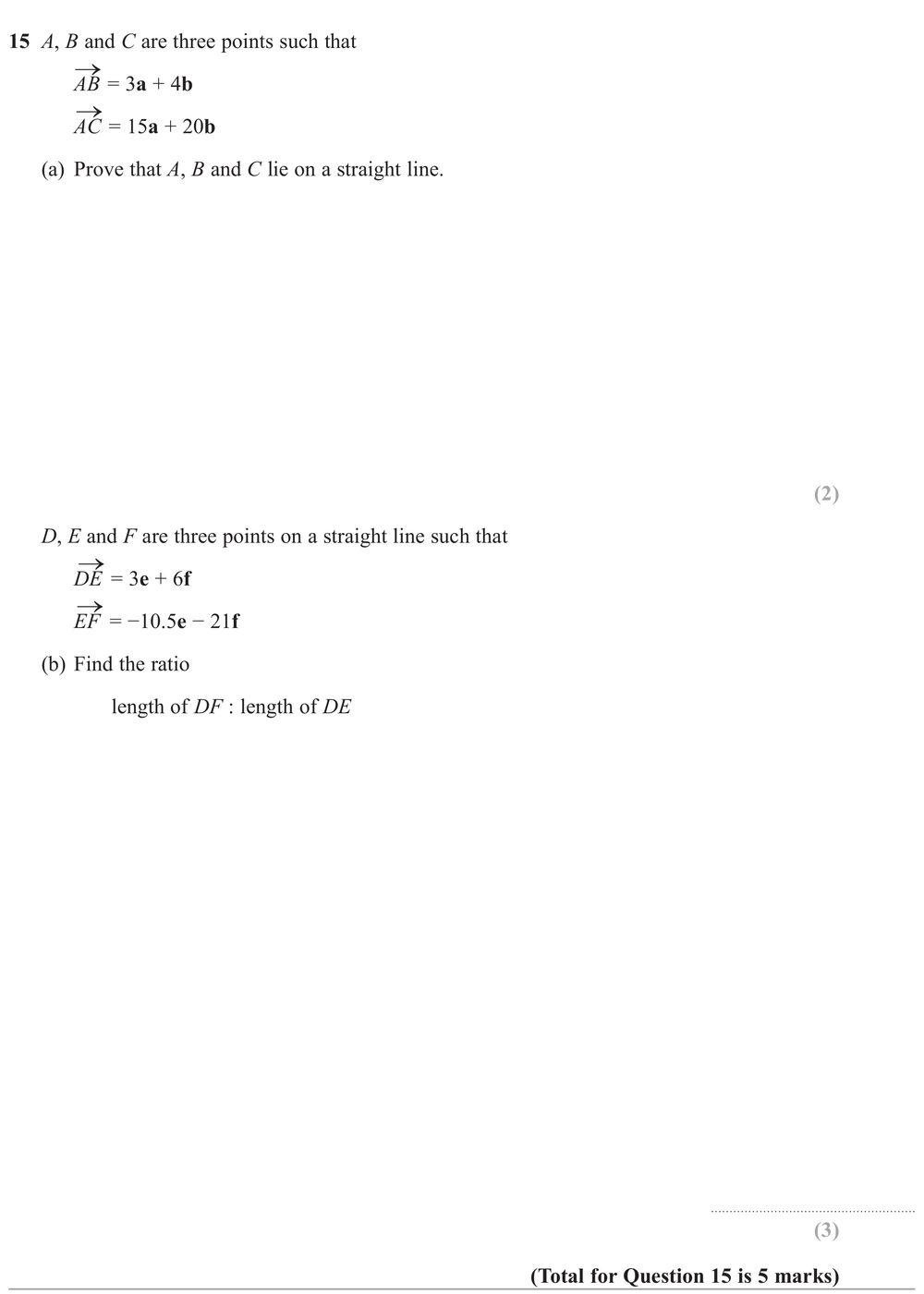 ExamQ: GCSE Maths - Higher - Summer 2022 - Paper 1 - Question 15
