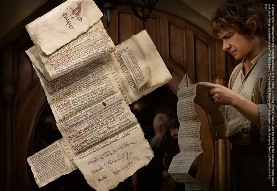 Hobbit BILBO BAGGINS' Contract - POW! The Hero In You