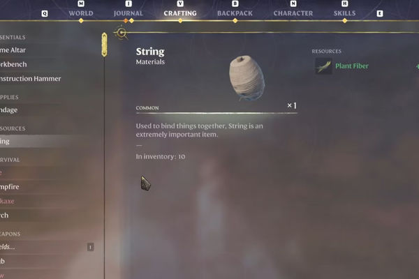 The Quest for String: A Guide to Enshrouded Crafting The Quest for String: A Guide to Enshrouded Crafting