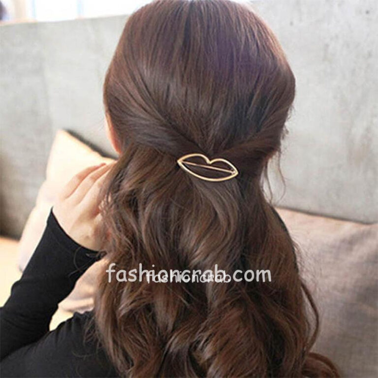 Lip Shaped Golden Color Hair Pin(1 Piece) | FashionCrab.com