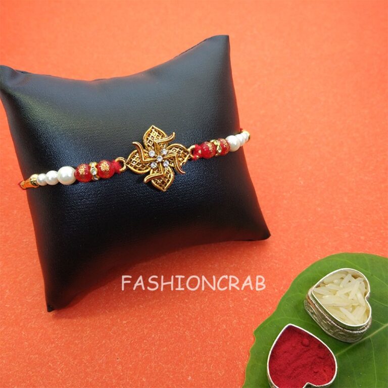 Golden Swastik Rakhi | FashionCrab.com