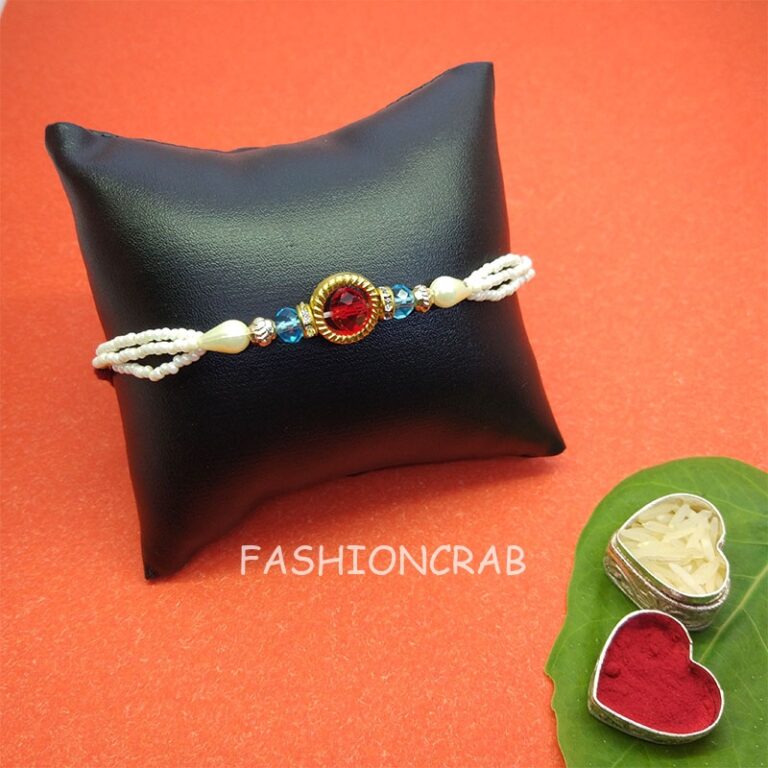 Handmade Pearl Rakhi | FashionCrab.com