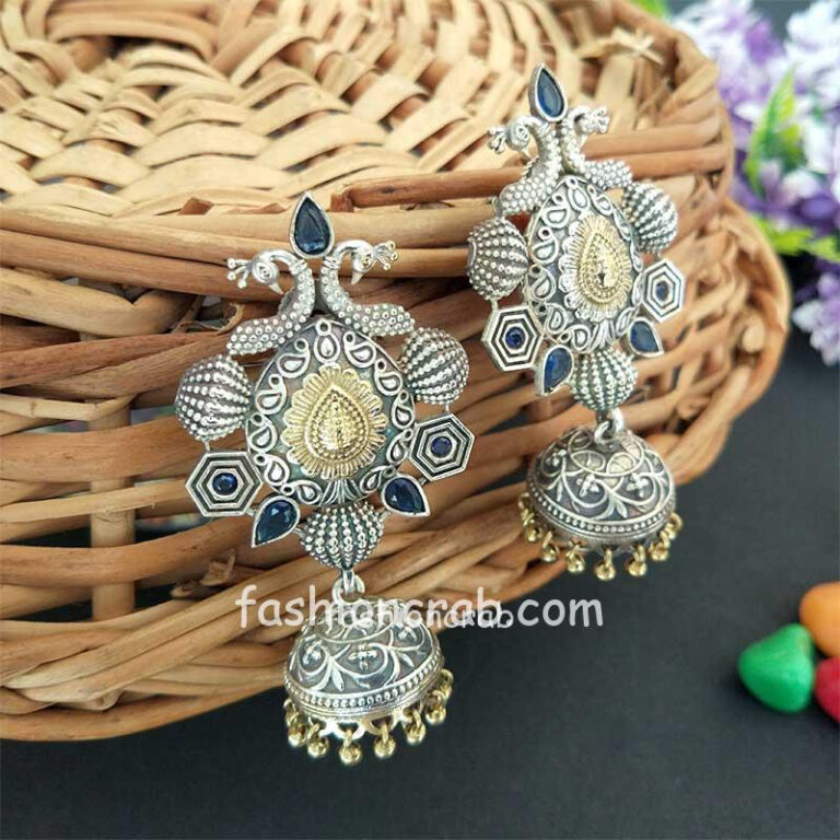 Traditional German Silver Drop Earring | FashionCrab.com