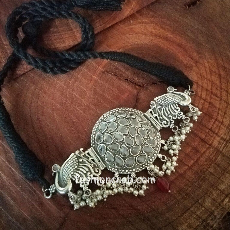 White Stone Choker Statement Necklace | FashionCrab.com