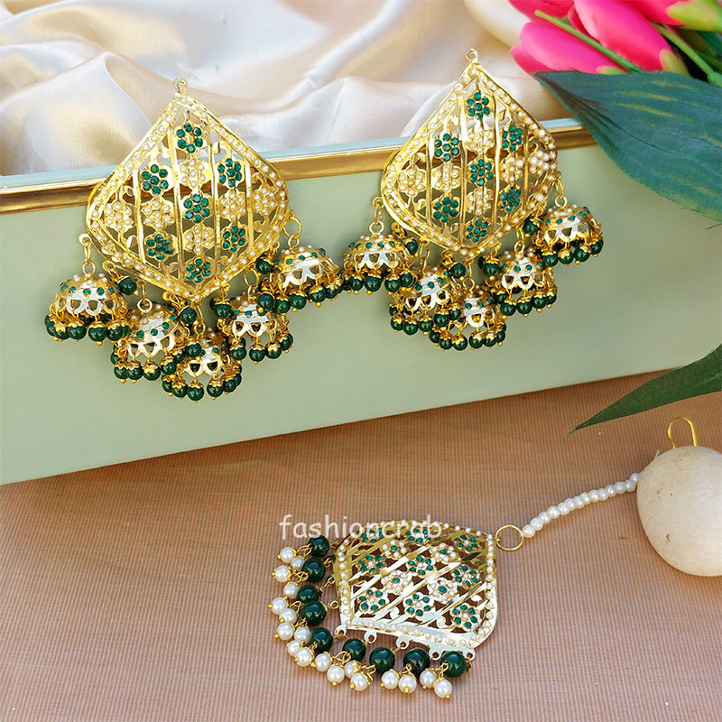 MaangTikka | Maang Tikka with Earrings | Bridal Maang Tikka