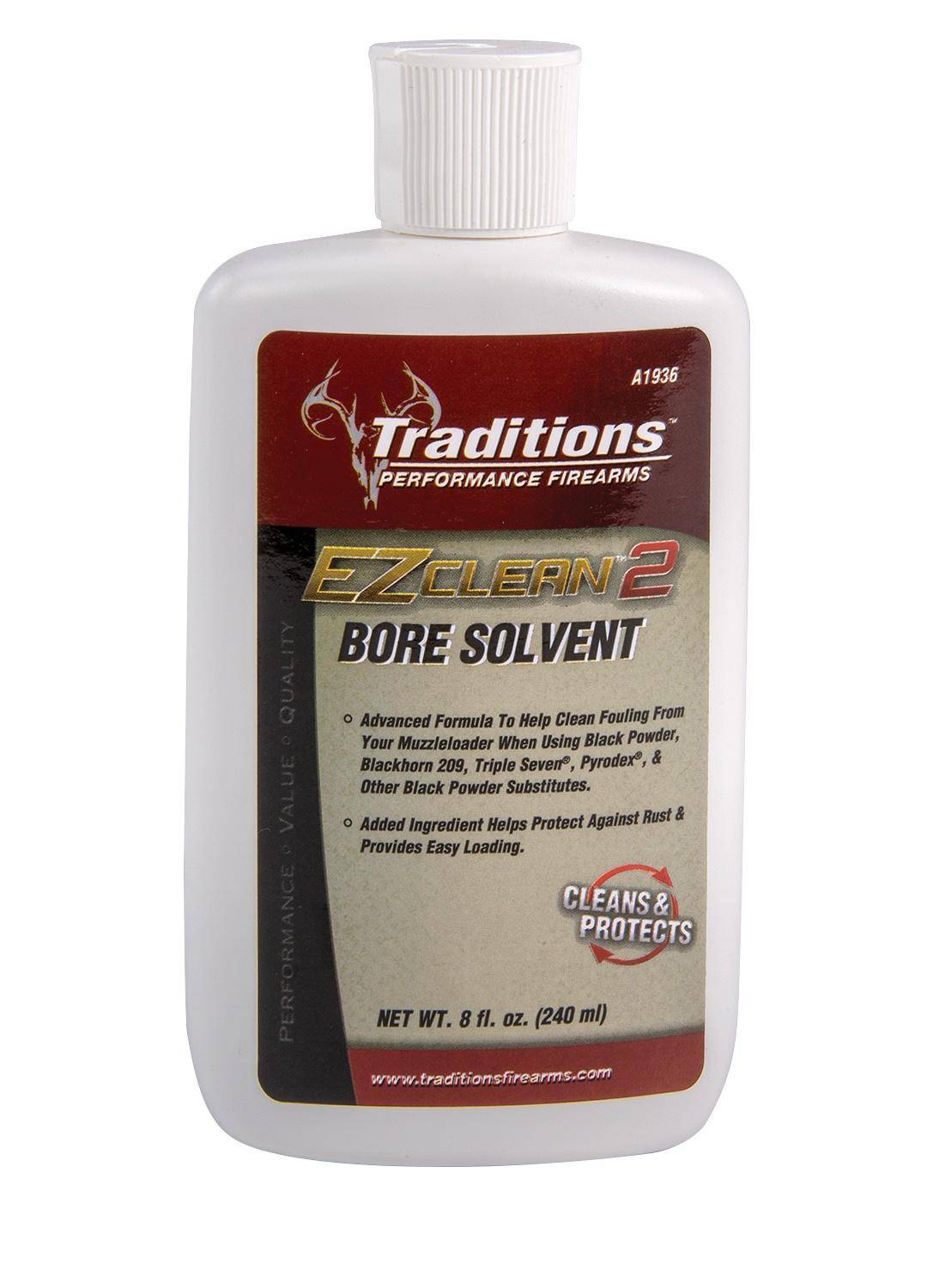 Traditions EZ Clean 2 Bore Solvent 8 fl. Oz. Spray Bottle - Feather Arms