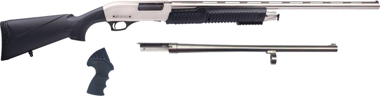 RIA 3-N-1 12G Chrome Shotgun 18.5/28 5RD - Feather Arms