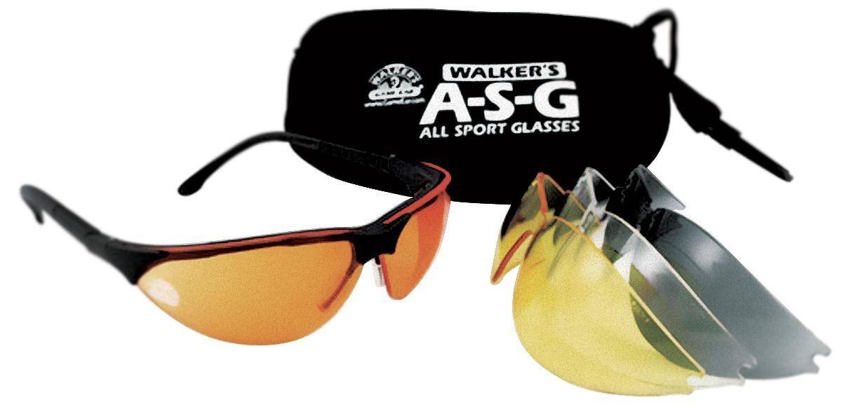 Walker’s Shooting Glasses w/Multiple Lenses - Feather Arms