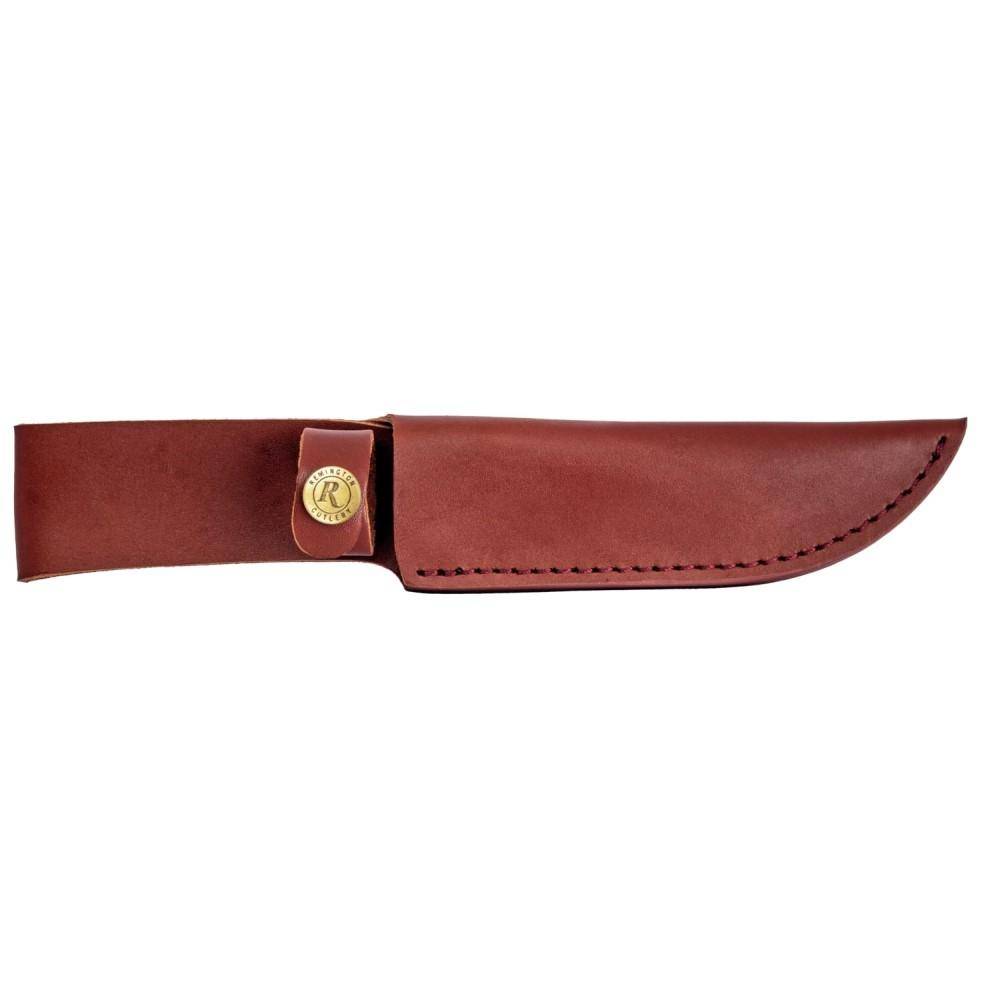 Remington Stacked Leather Fixed Knife 7″ Clip Point Blade with Brown ...