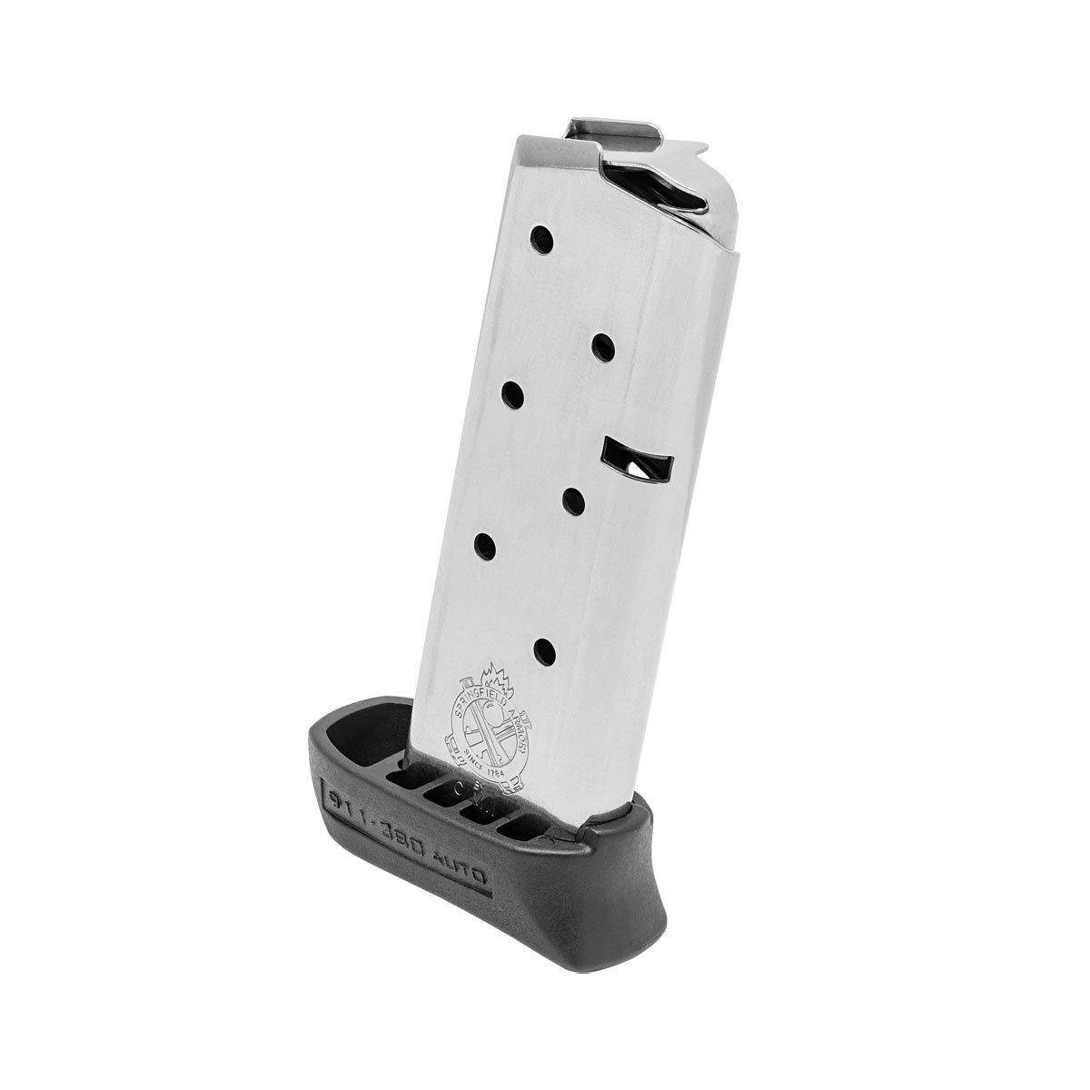 Springfield 911 Stainless Steel Magazine with Pinky Extension .380 ACP ...