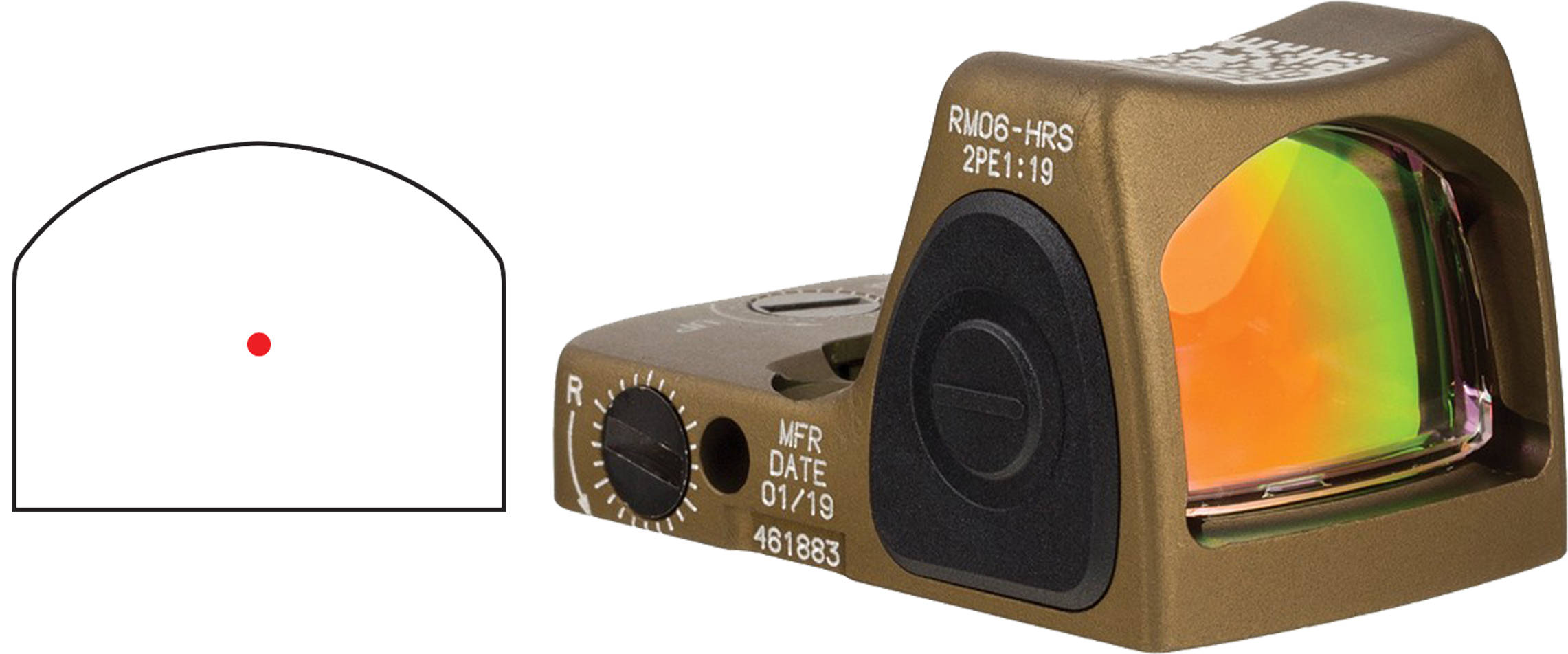 Trijicon RMR TYP2 FDE ADJ 3.25MOA - Feather Arms