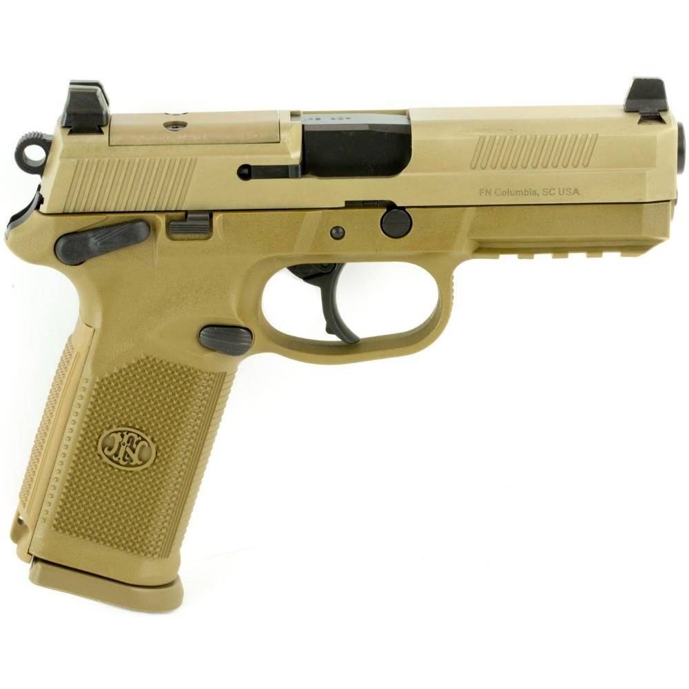 FN FNX-45 Tactical Handgun .45 Acp 10rd Magazines(2) 5.3″ Barrel Fde ...