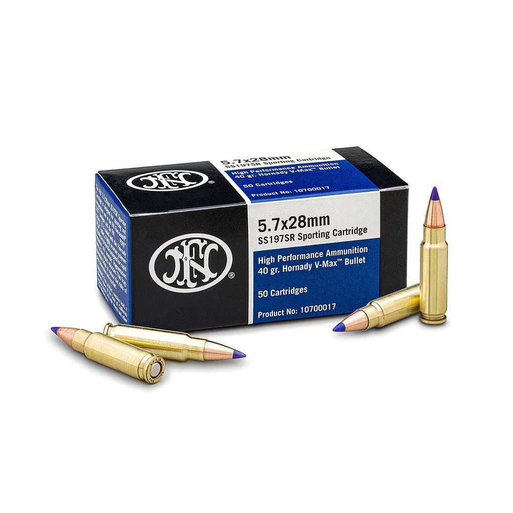 FN Ss197sr Handgun Ammunition 5.7x28mm 40gr V-MAX 1738 Fps 50/ct ...