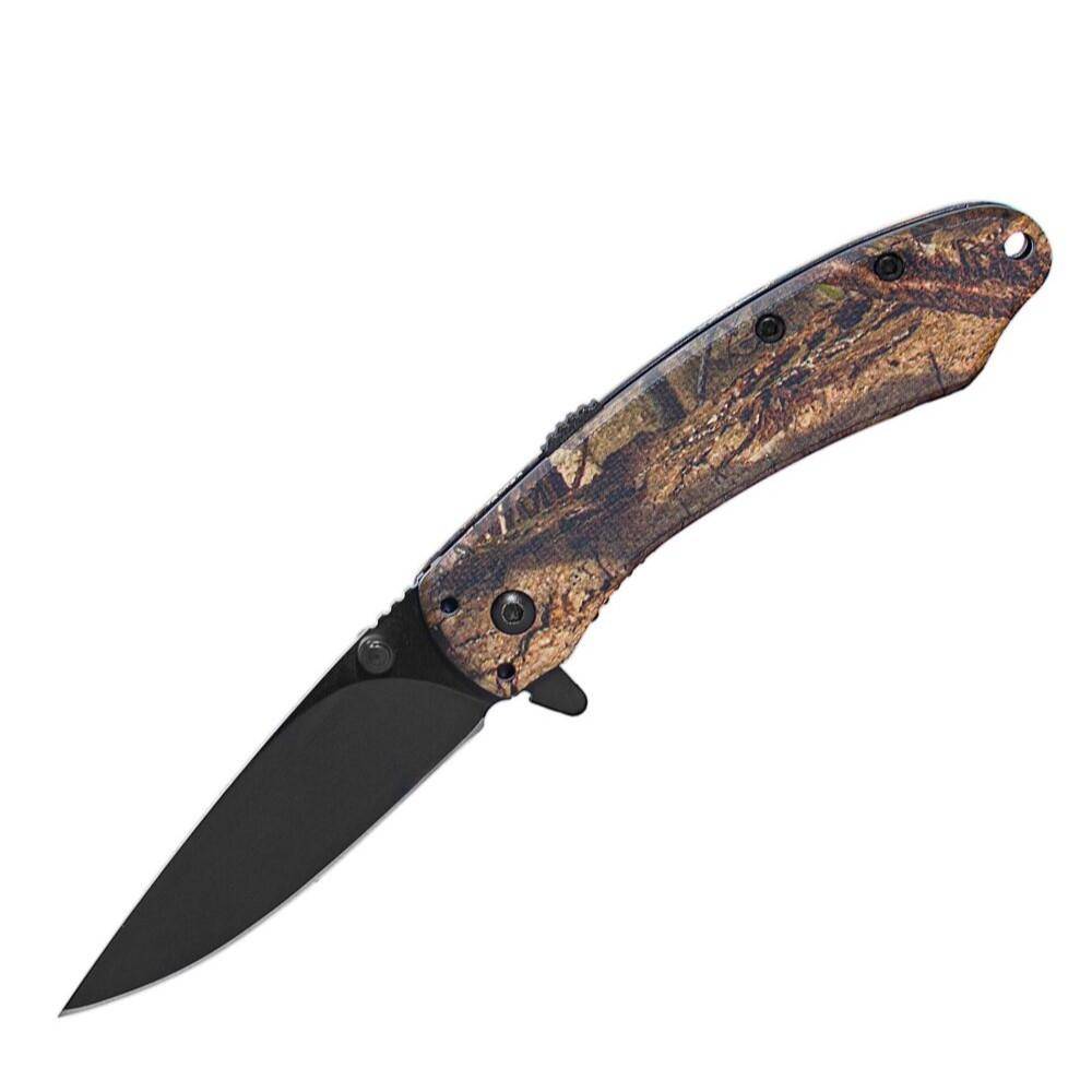 Abkt Elite Ember Folding Knife 2-3/4″ Drop Point Blade Mossy Oak Dna ...