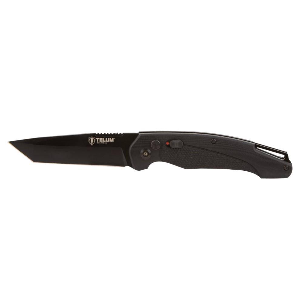 Telum Titan Tactical Automatic Folding Knife 4″ Tanto Blade Black ...