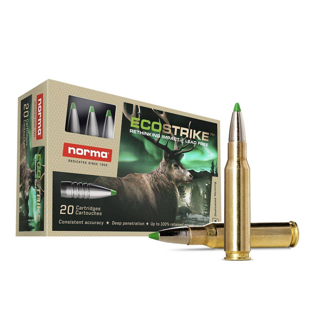 Norma Ecostrike Rifle Ammunition 6.5 Creedmoor 120gr Pt 20/ct - Feather ...