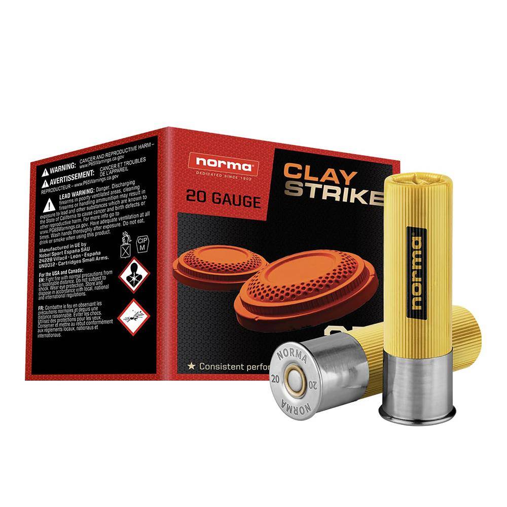 Norma Claystrike Shotshells 20ga 2-3/4″ 7/8oz 1250 Fps #8 25/ct ...