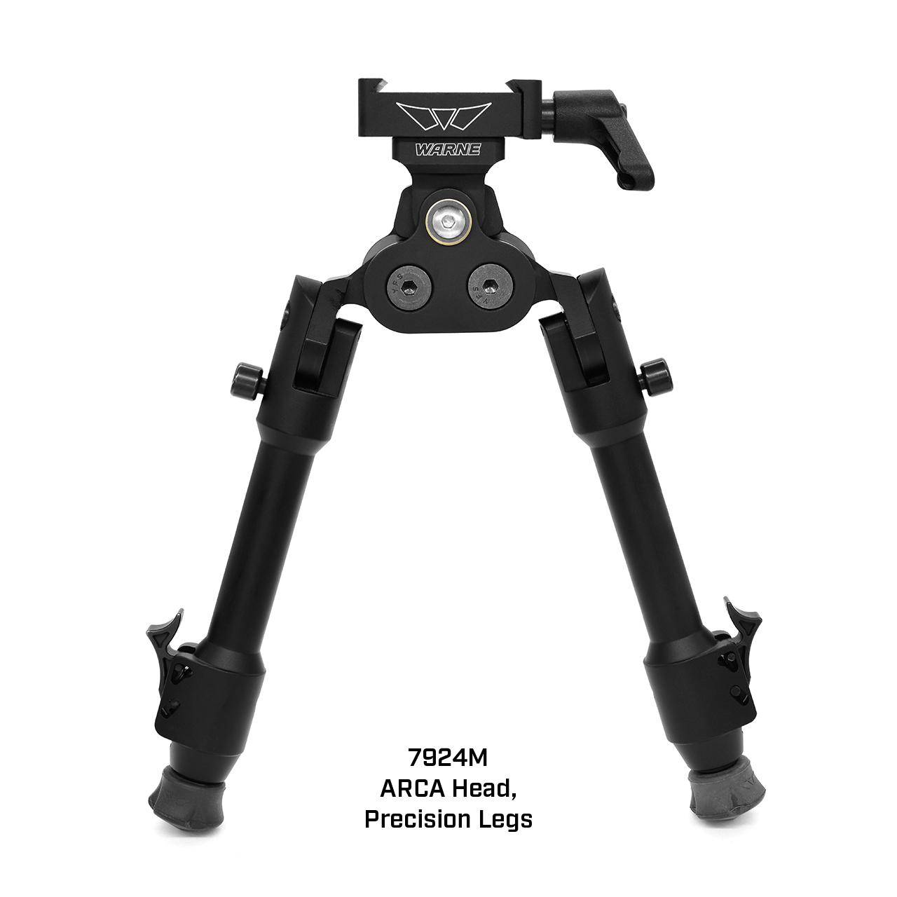 Warne Skyline Pro Bipod - Arca Mount Precision Legs - Feather Arms