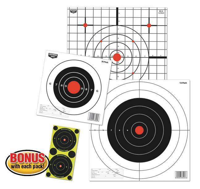 Birchwood Casey Eze-Scorer Targets Bull’s Eye Paper Targets - Feather Arms