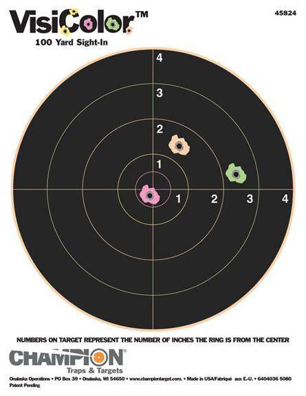 Christensen Armsmpion Visicolor High-visibility Paper Targets 8″ Bull 8 ...