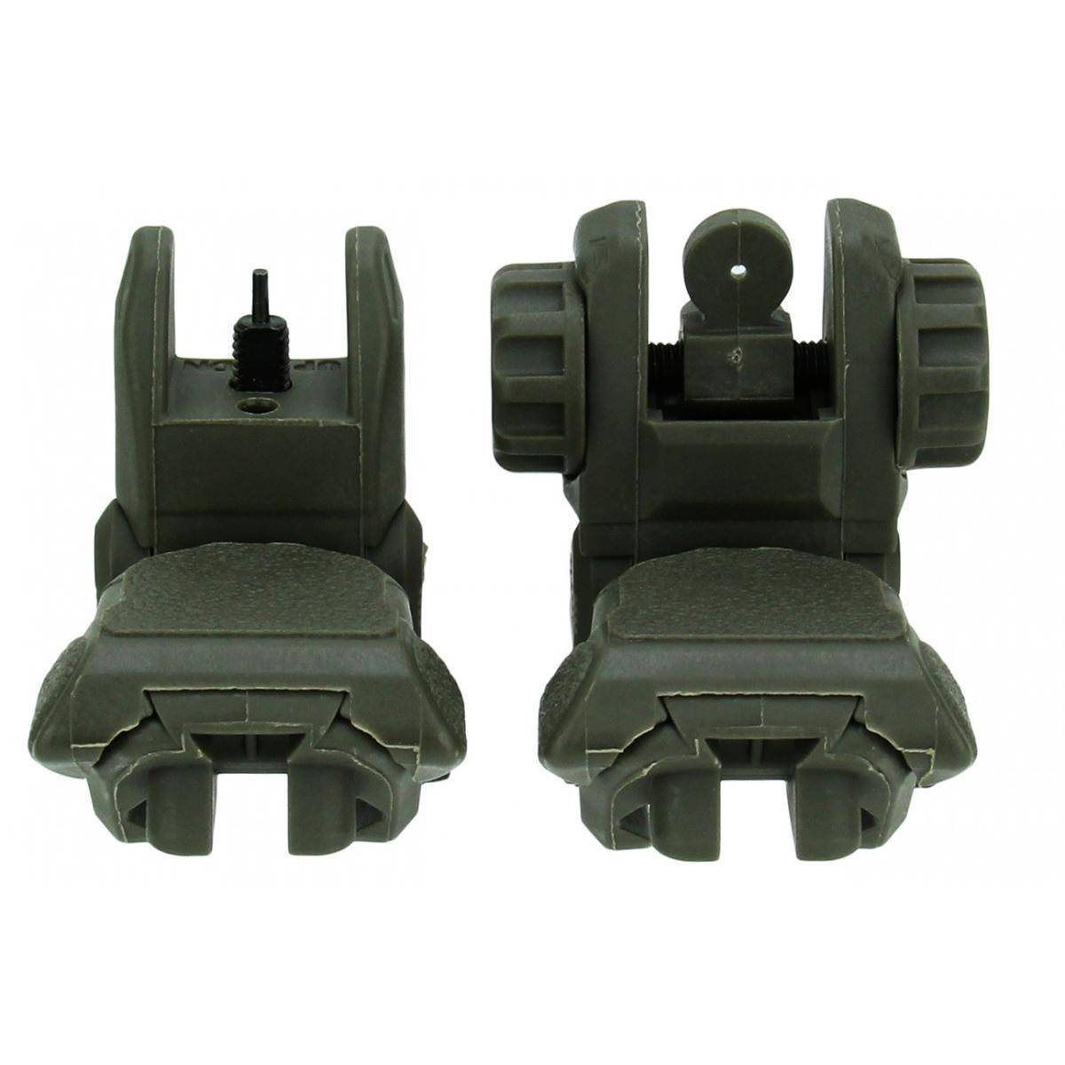 Tacfire AR-15 45 Same Plane/Low Profile Pop Up Sights - OD Green ...
