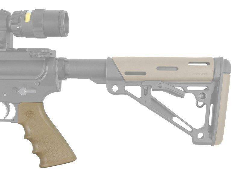 Hogue AR-15/M-16 Rubber Grip with Finger Grooves Desert Tan - Feather Arms