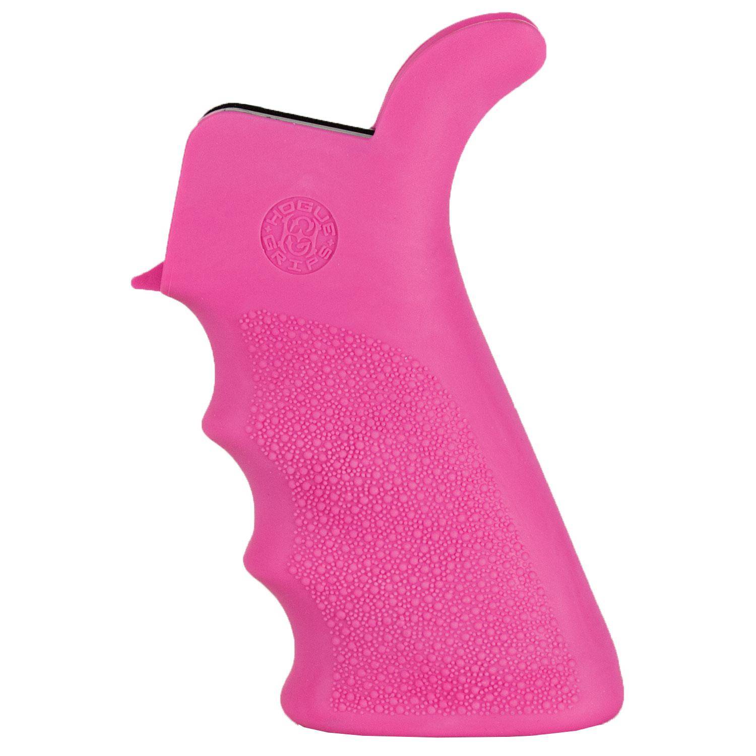 Hogue AR-15/M-16 Rubber Beavertail Grip with Finger Grooves-Pink ...