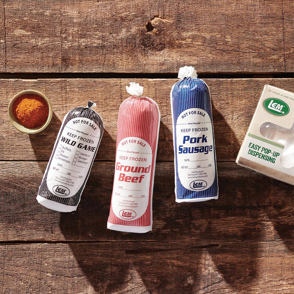 LEM Products 2 lb. Ground Beef Bags - 25 count (Replaces 039) - Feather ...