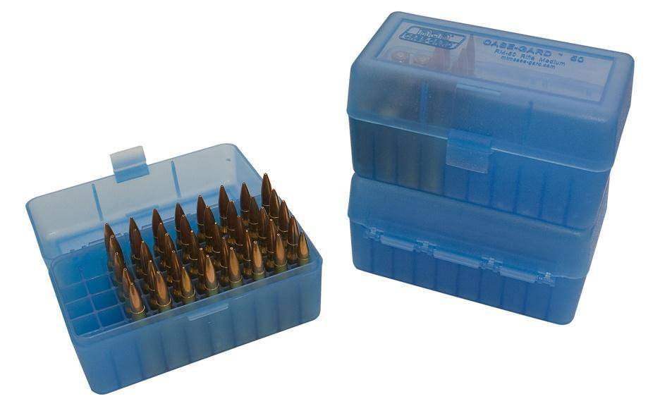 MTM Case-Gard R-50 Series (RM-50) Rifle Ammo Box For Select Cartridge ...