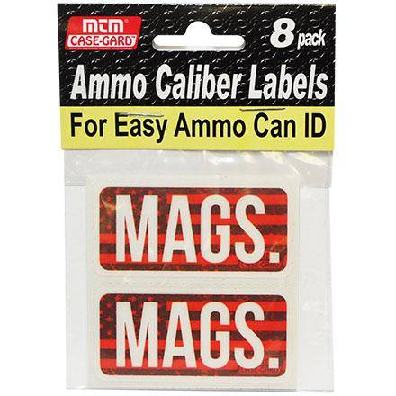 MTM Ammo Caliber Labels MAGS - 8/ct - Feather Arms