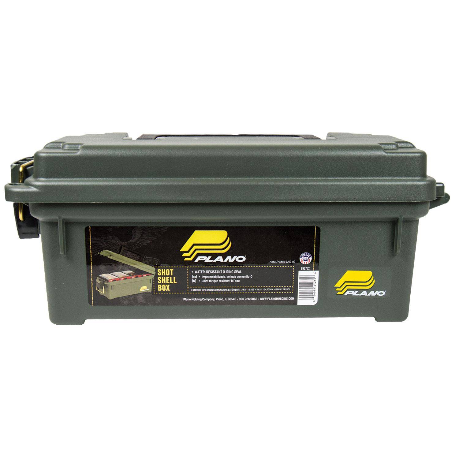 Plano Shot Shell Box - OD Green - Feather Arms