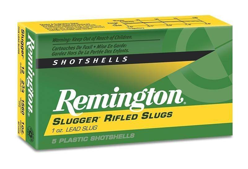 Remington Slugger Rifled Slug 12 ga 2 3/4″ MAX 1 oz Slug 1680 fps - 5 ...