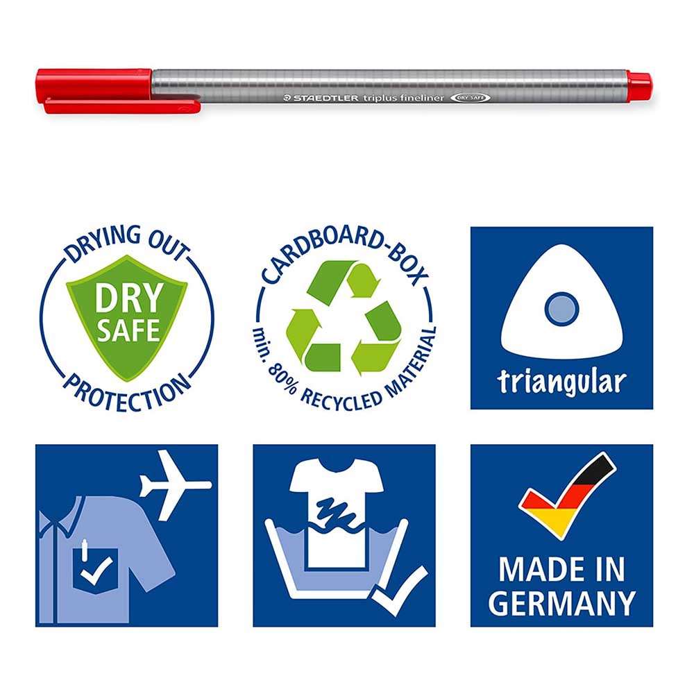 Staedtler Triplus Fineliner Pen 0.3mm (Pack of 20) in UAE
