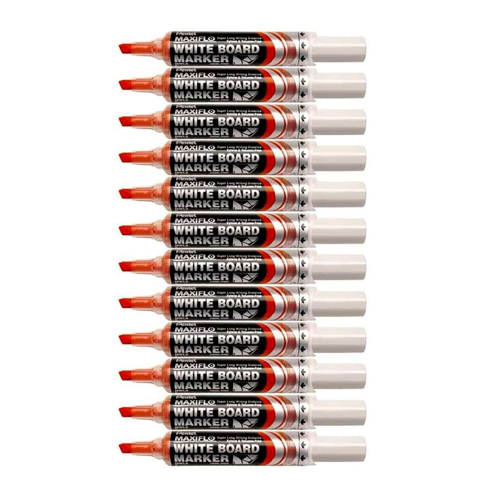 Pentel Maxiflo Whiteboard Marker Red Refillable