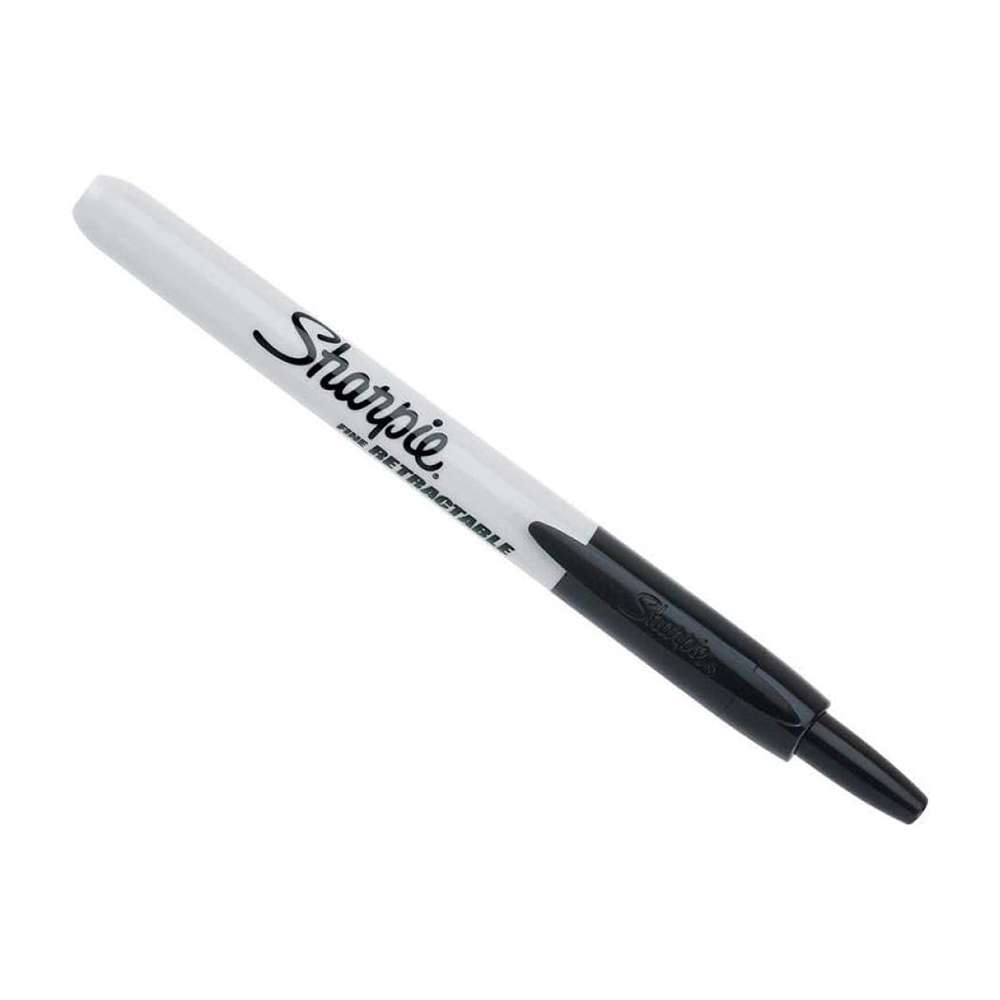 Sharpie Permanent Marker, Retractable, Black | UAE
