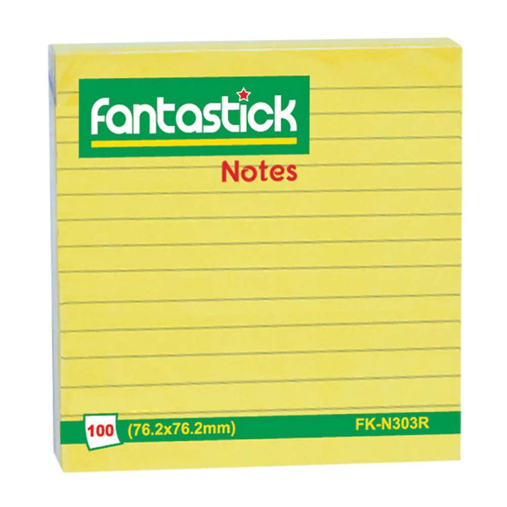 Fantastick Stick Notes 3x3" Ruled - Pack of 3 | UAE