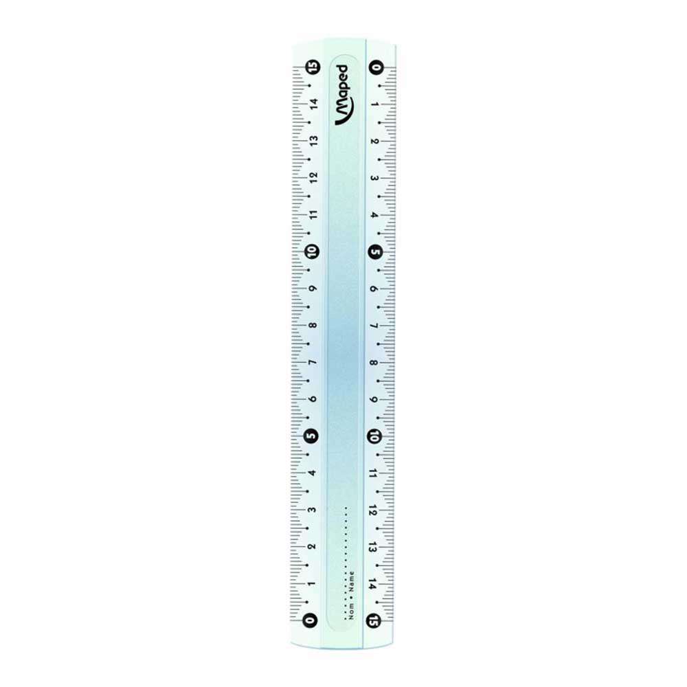 Maped Essentials Flat Ruler, 15cm, Clear Markings, Assorted