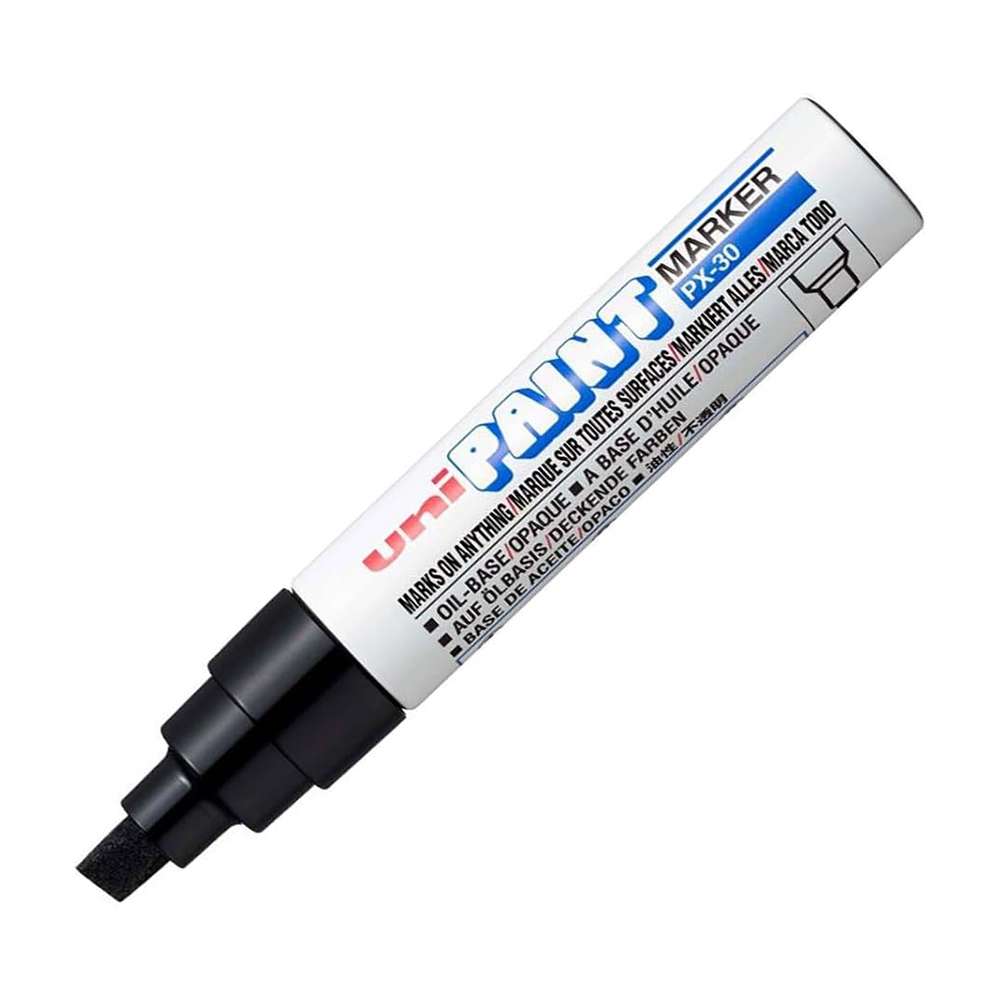 Uni-ball Paint Marker 2mm Chisel Tip Non-Toxic - Black | UAE