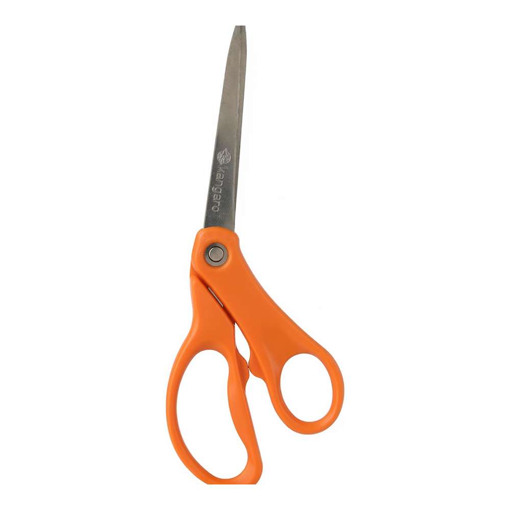 Kangaro Standard Scissor 8" 202mm Ergonomic Handle, Orange