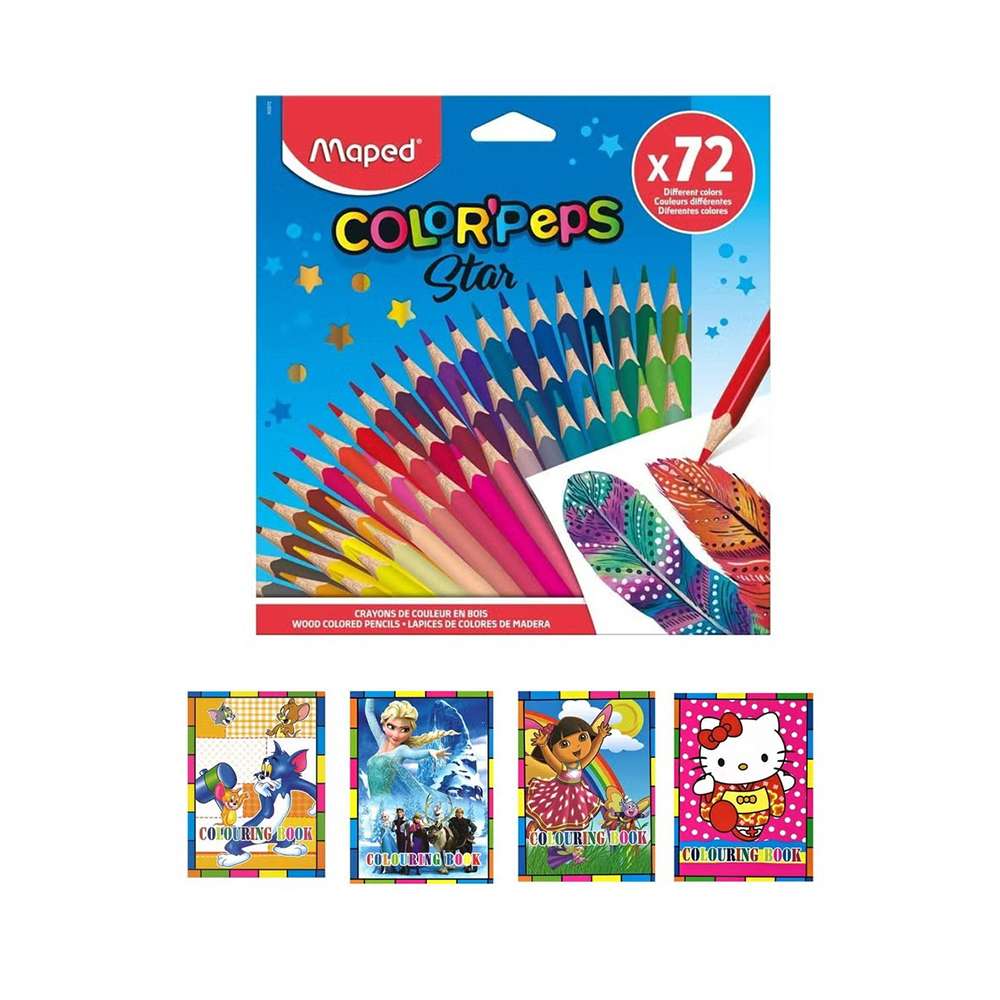 Maped Color Peps Star Colour Pencils Triangular Set 72 | UAE