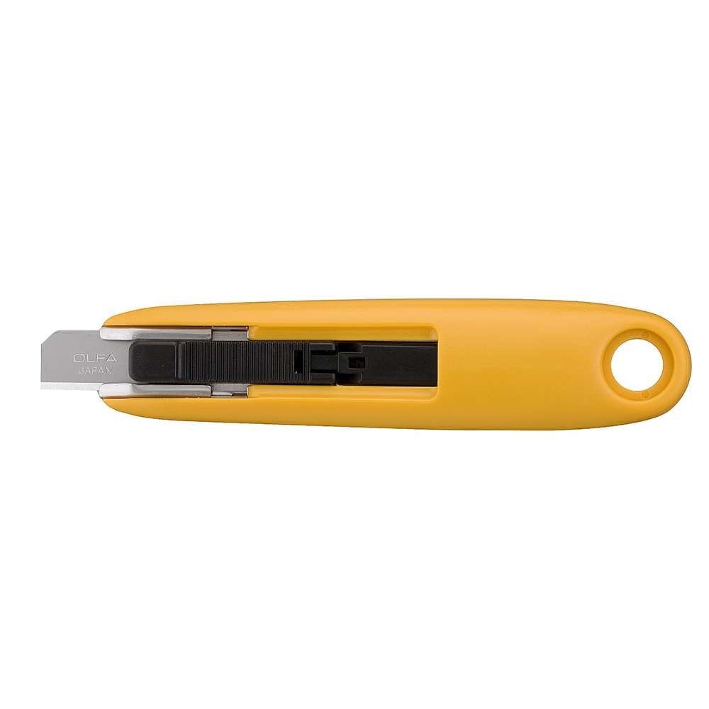 Olfa Utility Self Retracting Safety Knife Lightweight Yellow