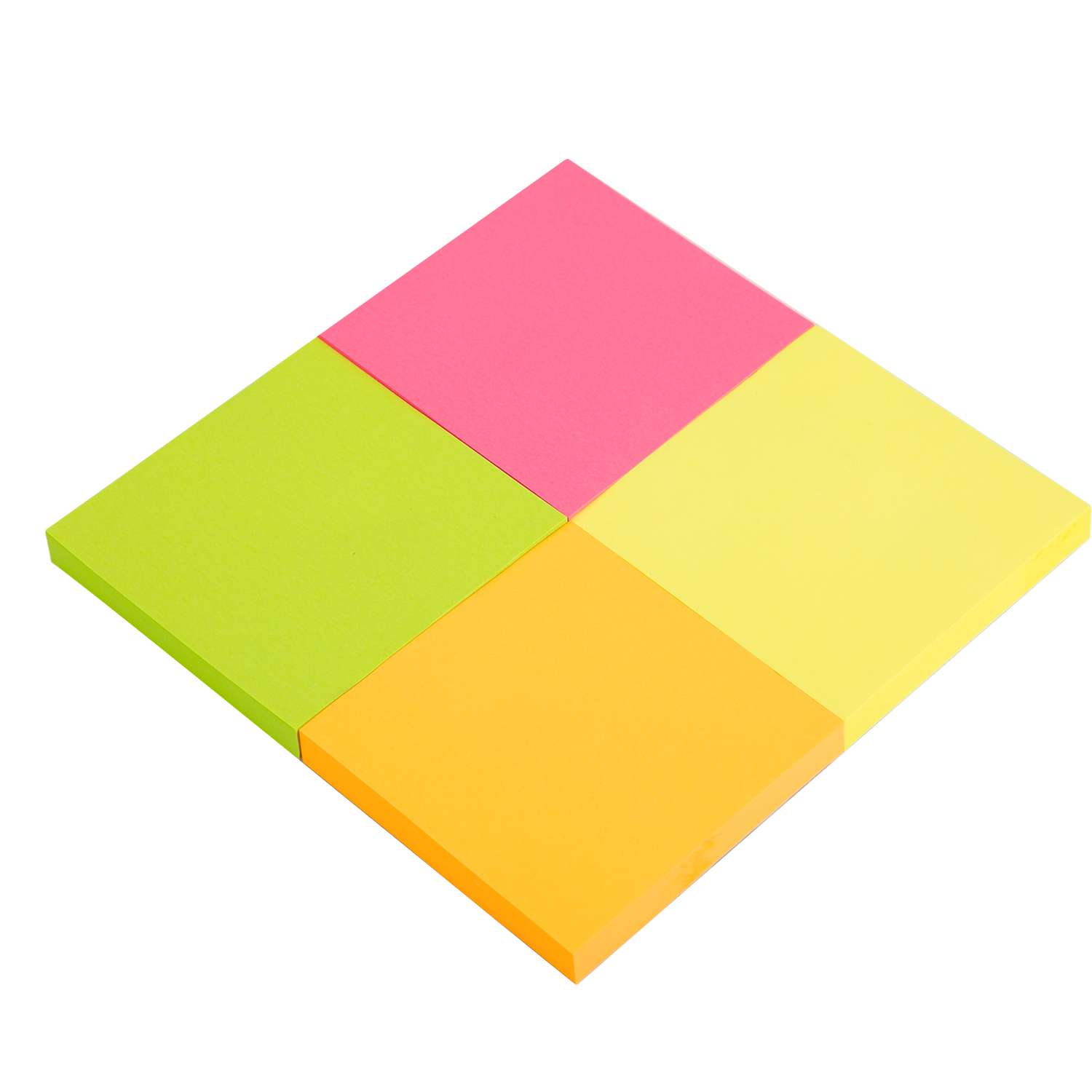 Deli Neon Sticky Notes, 3x3 Inch, Assorted, Easy Peel