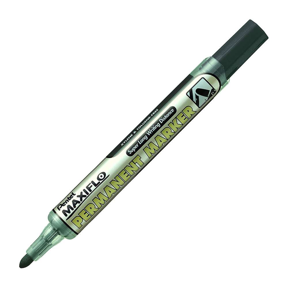 Pentel Maxiflo Permanent Markers, Push-Button Ink – Black